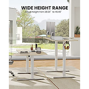 ErGear L Shaped Height Adjustable Electric Standing Desk 57" Corner Standing Desk Sit Stand Desk with Splice Board Ergonomic Desk Home Office Desk Computer Workstation, Natural