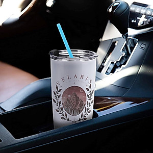 Velaris City Of Starlight Tumbler Acotar The Night Court Bookish 20 Oz Stainless Steel Insulated Tumblers with Lid And Straw Bookish Acotar Travel Coffee Mug Gifts