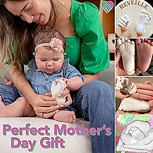 Luna Bean Baby Keepsake Hand Casting Kit - Plaster Hand Molding Casting Kit for Infant Hand & Foot Molding - Baby Casting Kit for First Birthday, Christmas & Newborn Gifts - (Clear Sealant - Gloss)