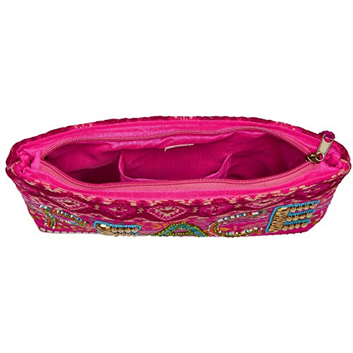 ‘ale by alessandra Women's Peach of Cake Hand Embroidered Beaded Clutch, Pink, One Size