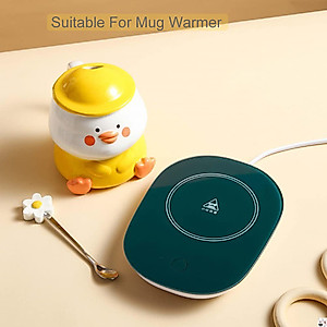 Cute 3D Duck Coffee Mug,Funny Duck Ceramic Coffee Cup with Hat Lid and Lovely Flower Spoon,Suit for mug warmer,Novelty Morning Mug Christmas Birthday Present for Office Friends Women Girls