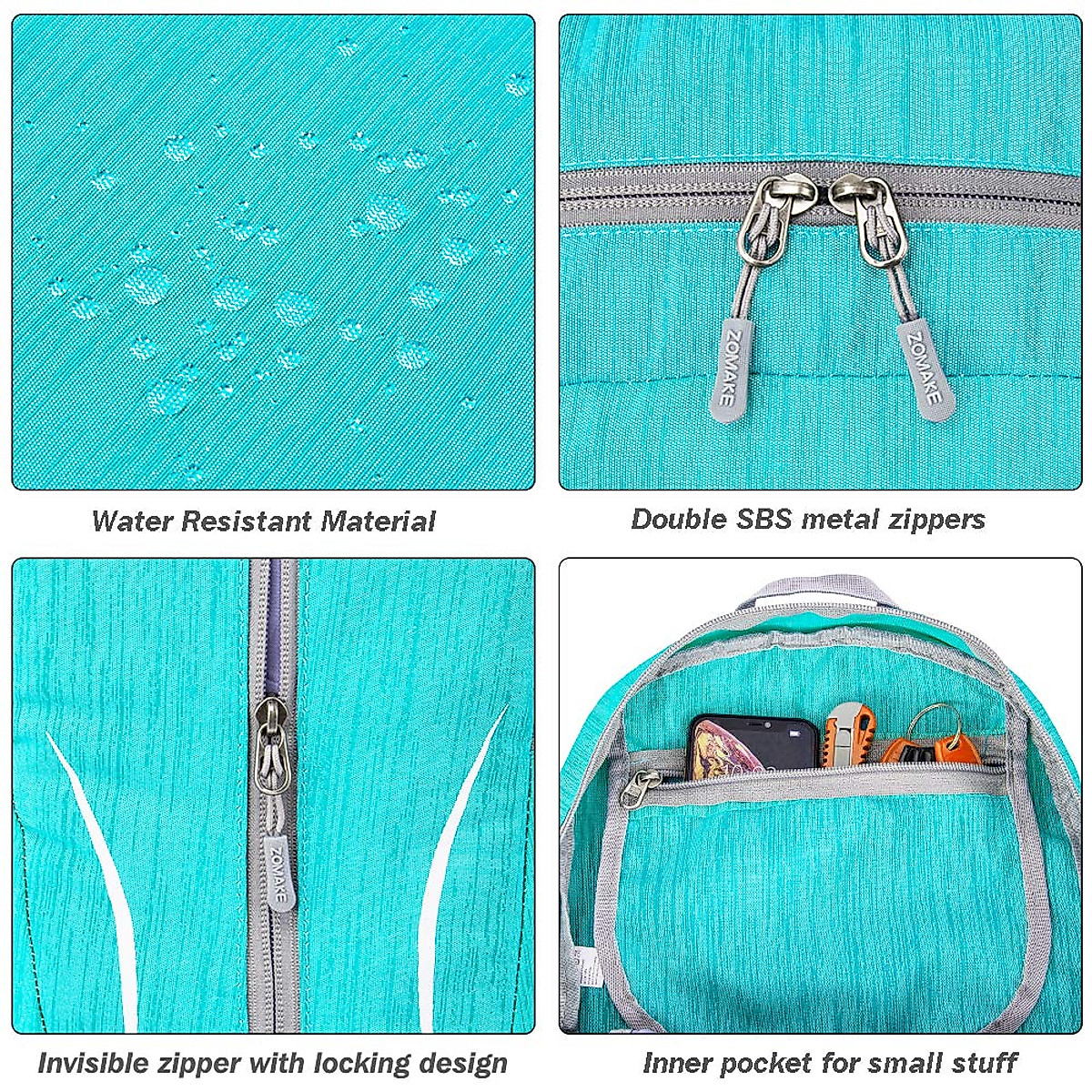 ZOMAKE Small Hiking Backpack, 25L Lightweight Travel Backpack Packable Backpack Daypack for Women Men