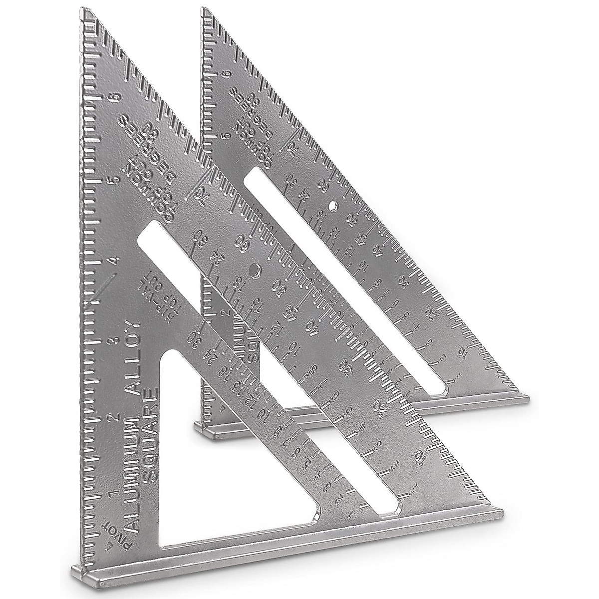 Rafter Square 2 Packs 7 Inch Carpentry Tools Aluminum Alloy Die-Casting Carpenter Square