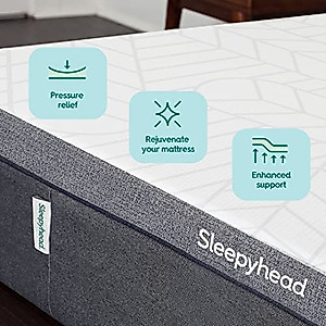 Sleepyhead 2-Inch Twin XL Mattress Topper - Gel-Infused Memory Foam Topper with Washable Cover - College Dorm Room Essential (Twin XL, 2'' Gel Topper)