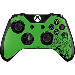Skinit Decal Gaming Skin Compatible with Xbox One Controller - Officially Licensed Warner Bros Green Lantern Comic Pop Design