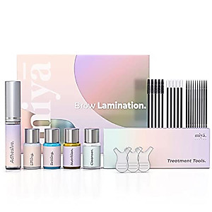MIYA LASH | Brow Lamination Kit | Professional Eyebrow Lamination with Keratin | DIY Eye Brow Lift Kit | Fuller, Thicker Brows for 6 weeks | Includes Easy to Use Instruction, Treatment Tools & Brushes