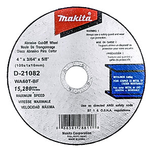 Makita 10 Pack - 4 Inch Cut Off Wheels For 4" Grinders - Aggressive Cutting For Metal & Stainless Steel