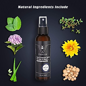 VIKICON Shield Heat Protectant Spray - Blend Prevents Damage & Breakage for Hair and Beard