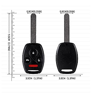 Keyless Entry Remote Control Uncut Car Key Fob for 2008 2009 2010 2011 2012 Honda Accord Sedan / 2009-2015 Pilot Remote Car Key Fob FCC ID:KR55WK49308