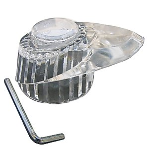 LASCO HC-171A Valley Style, Single Control, Clear Lucite Replacement Shower Valve Handle, 1.6L x 2.07W x 2.7H