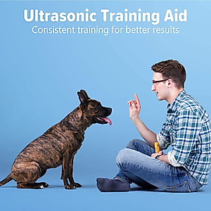 MODUS Ultrasonic Dog Barking Control Device,3 in 1 Sonic Bark Deterrent with LED Light Dog Training Tool&Behavior Aids, Rechargeable Anti Barking Device, Barking Silencer for Dogs(Indoor & Outdoor)