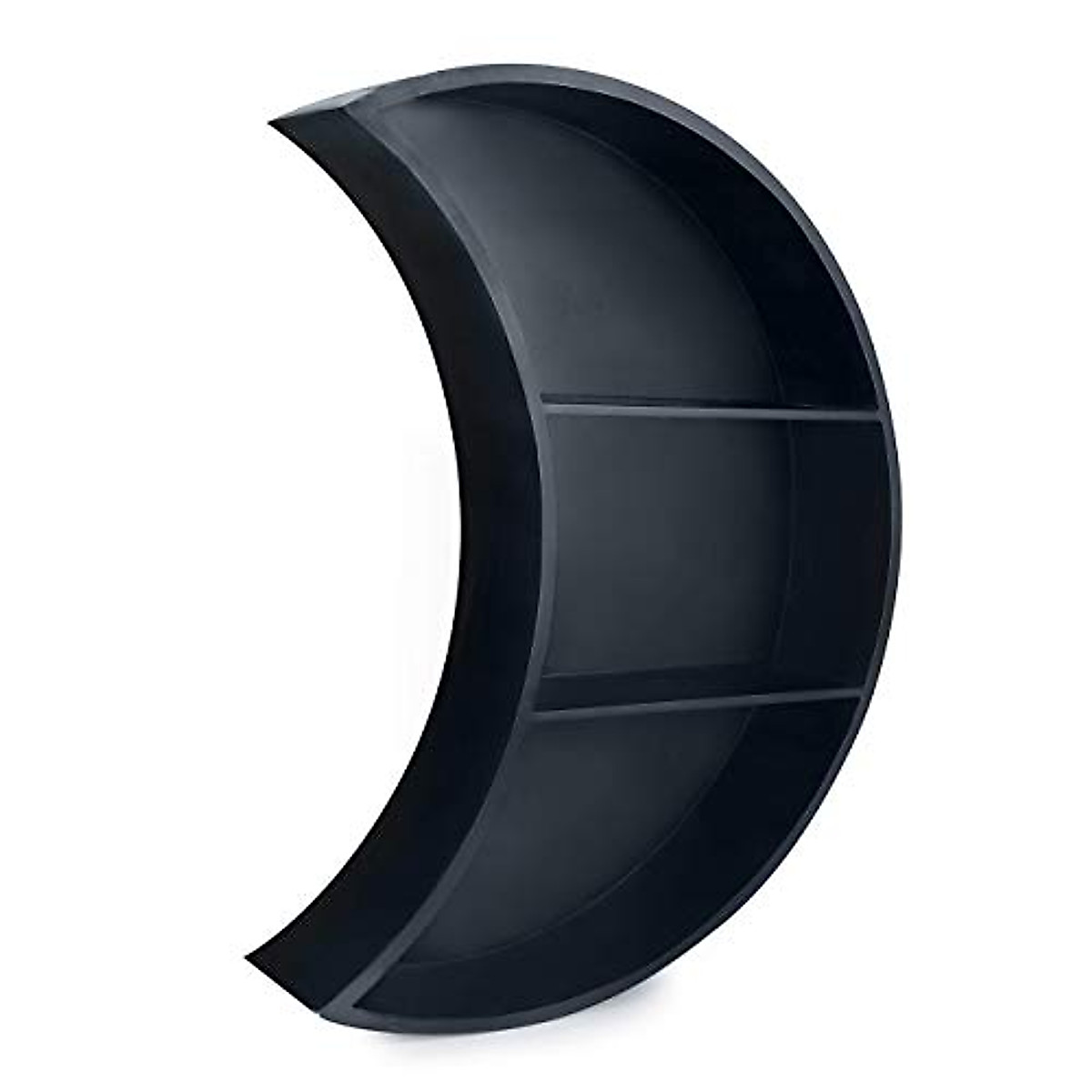 MUDHEN Black Crescent Moon Shelf for Crystals, Essential Oils, and Gothic Decor - Moon Shaped Shelf - Crystal Shelf - Bohemian Decor, Moon Wall Decor for Bedroom, Dorm, Living Room, Nursery