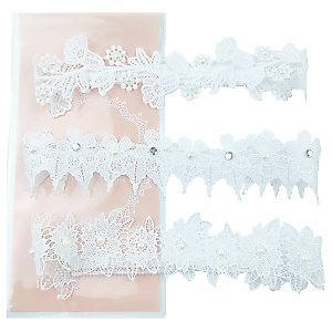 Chiffon Lace Hair Bands For Baby Grils Toddler Flower Lace Accessories Elastic Headband Hand Sewing Beads Hair Bands, Baby Show，Birthdays, Baby Shower,Baby photography, Baby Gifts,0-24 months(white)