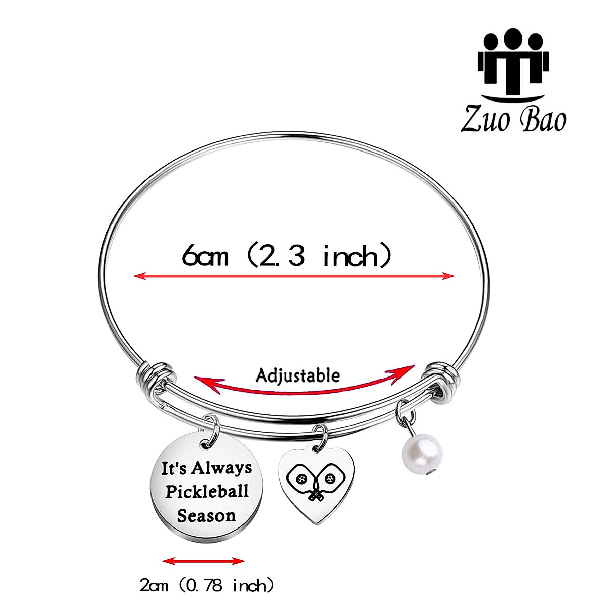 Zuo Bao Pickleball Lover Gift Pickleball Player Bracelet It's Always Pickleball Season Jewelry Gift For Pickleball Coach (It's Always Pickleball Season)