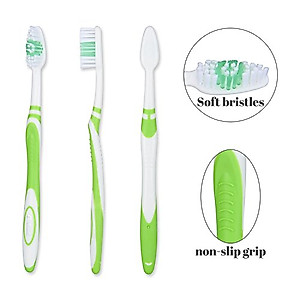 G-Smile 144 Individually Wrapped Disposable Toothbrushes, Regular Size Head, Soft Bristle, Color Vary, Convenient & Affordable (Soft)