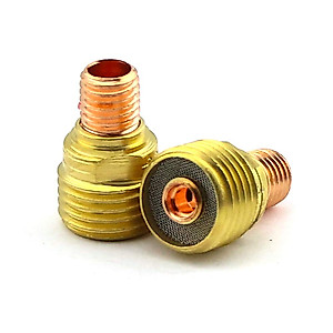 WeldingCity 2-pk Gas Lens Collet Body 45V45 (1/8") for TIG Welding Torch 9, 20 and 25 Series from Weldcraft Lincoln Miller ESAB Weldcraft CK (2-PK)