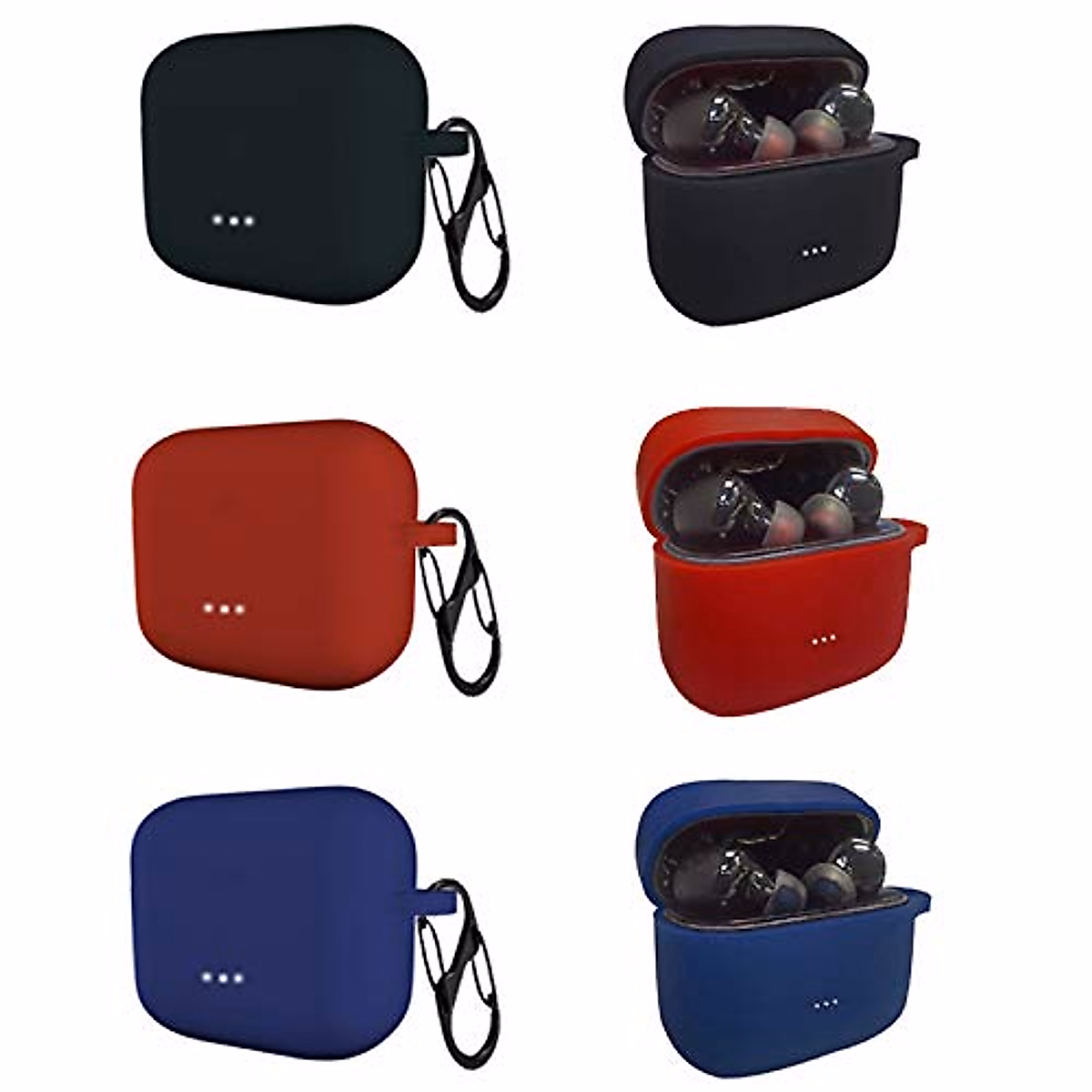 Ankersaila Case Compatible with Anker Liberty Air 2,Shock Drop Proof Soft Silicone Protections Case Cover (Black)