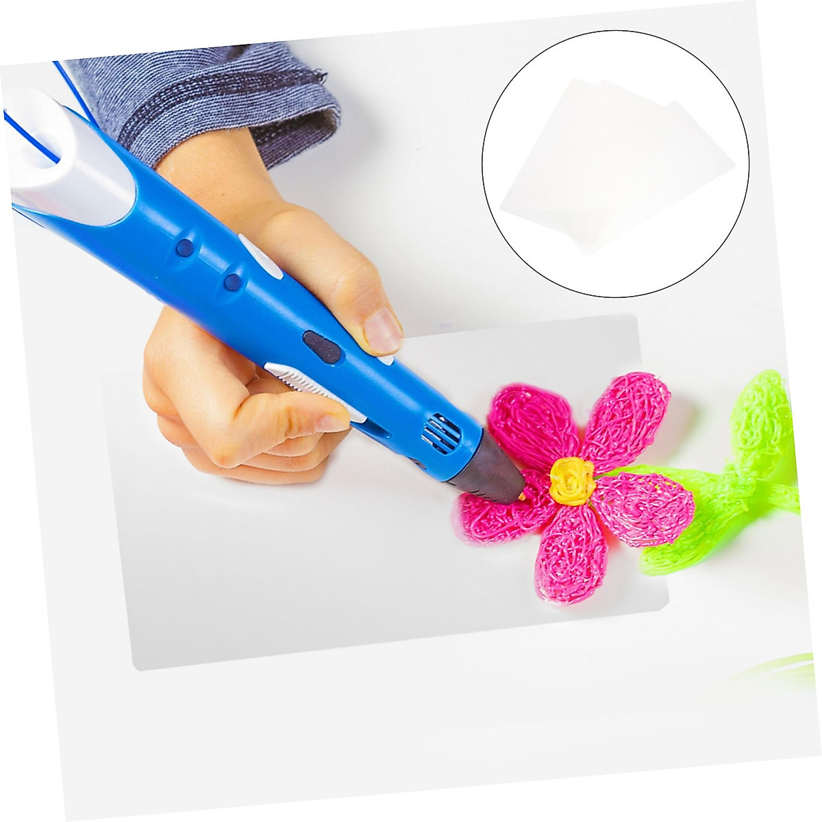 CHILDWEET 10pcs Board 3 Mat 3 Stencils 3D Doodler Pen Mat Transparent Drawing Board 3D Pen Mat 3D Printer Pen Mat Three-Dimensional Child PVC White Graffiti Pen