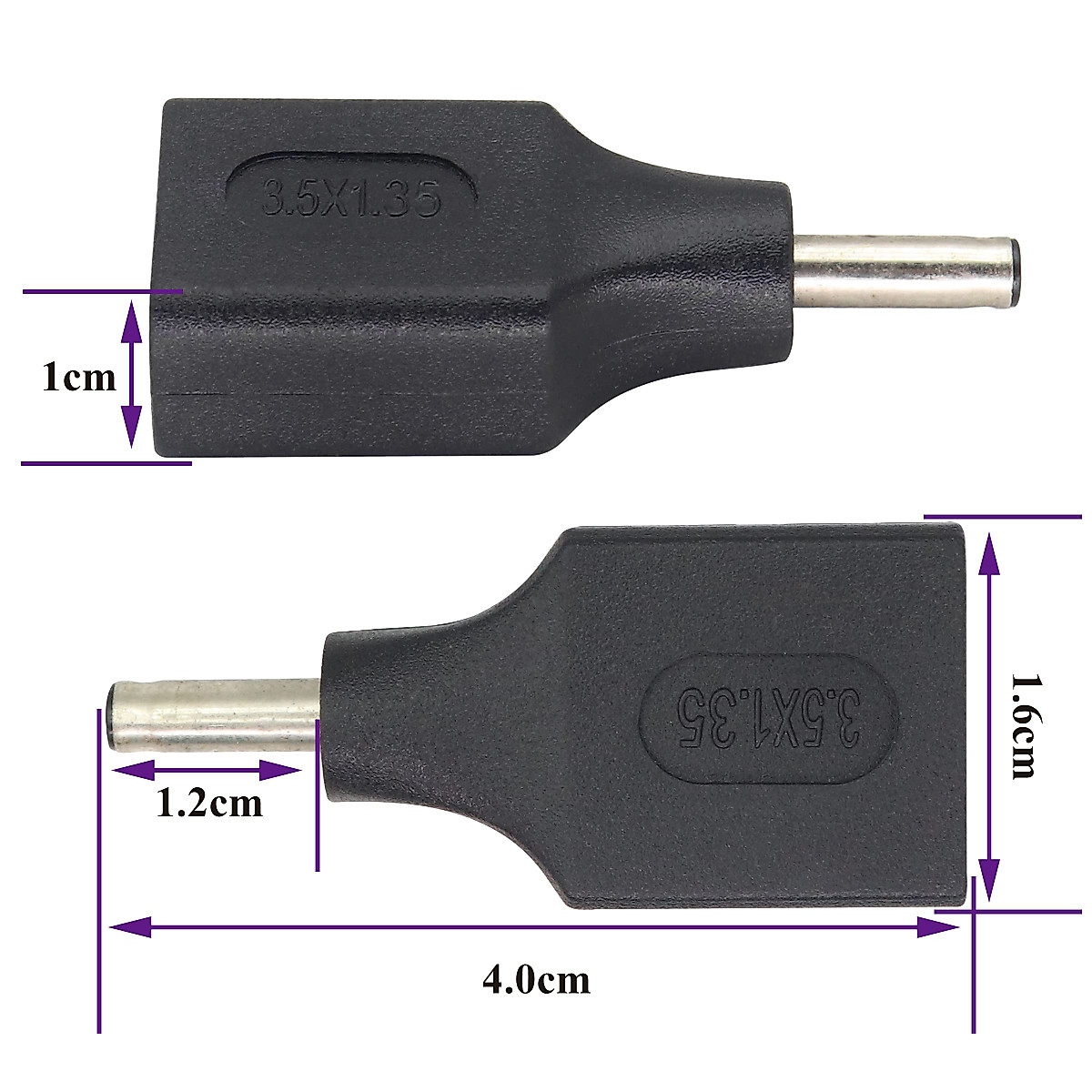 AAOTOKK (2 Pack USB to DC 3.5×1.35mm Power Adapter 5 Volt USB 2.0 A Female to DC 3.5 × 1.35 mm Male Jack DC 5V Barrel Power Plug Charger Cord Connector for 5 V DC or USB Charging Device(F/3.5×1.35)