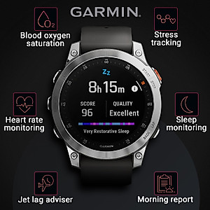Wearable4U Garmin EPIX (Gen 2) - Slate Steel 47mm Slate | Premium Active GPS Smartwatch with 1.3 in. AMOLED Display. Gift Bundle Energy Set.