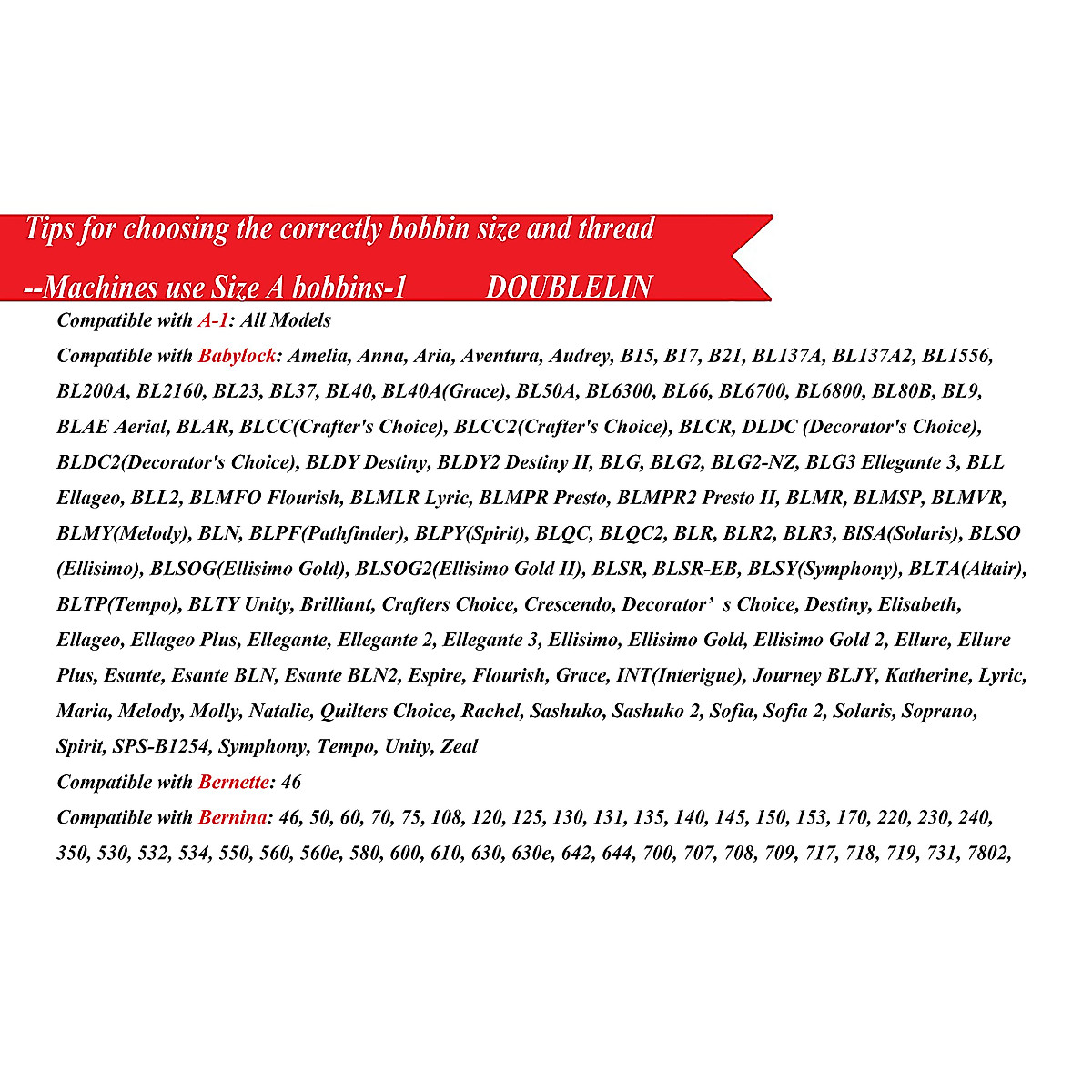 144pcs Prewound Bobbins Size A for Domestic Sewing/Embroidery Machines, Compatible with Brother Machines, Plastic Sided, Size A, Class 15, 15J, SA156, White Color, 100% Polyester, 60S/2 100 Yards