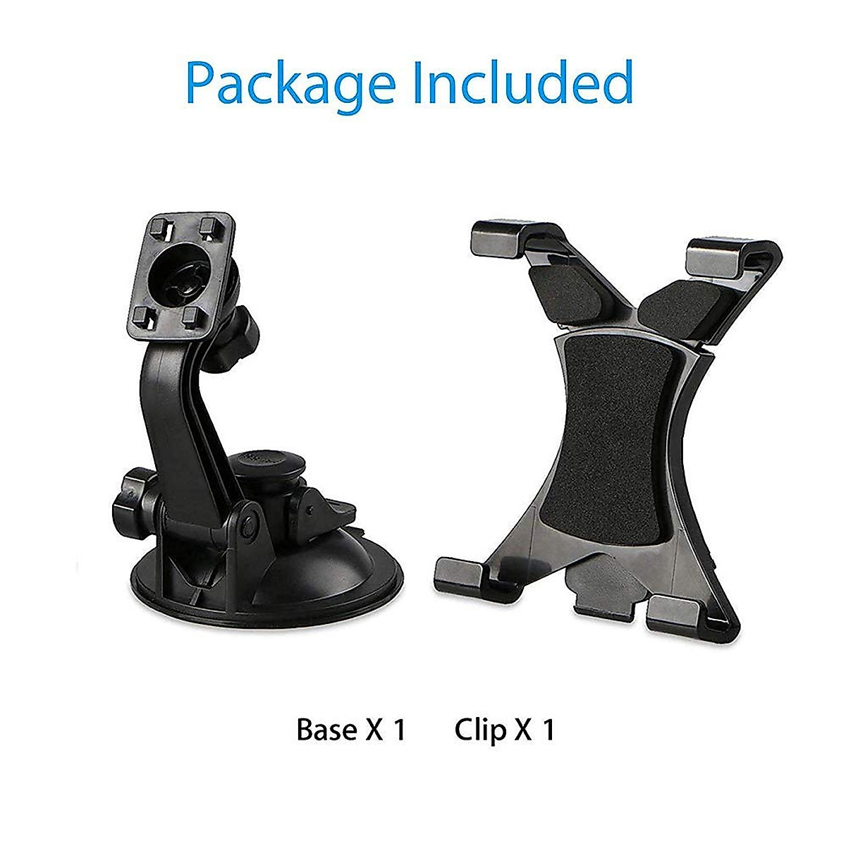 Car Tablet iPad Holder Mount, Suction Cup Tablet Holder Stand for Car Windshield Dash Desk Kitchen Wall Compatible with iPad Mini Air Samsung Galaxy Tab A S Series All 7-10 inches Tablet