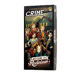 Chronicles of Crime Welcome to Redview Board Game EXPANSION | Mystery Game | Cooperative Game for Kids and Adults | Ages 12+ | 1-4 Players | Avg. Playtime 60-90 Mins | Made by Lucky Duck Games