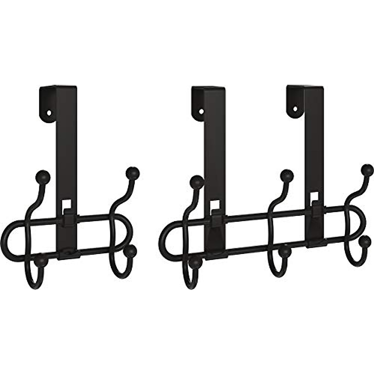 Franklin Brass OTD003F-FB-C 3-Hook Over The Door Storage Rack, Matte Black