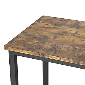 IRONCK Computer Desk, 47" Office Desk with 0.7" Thicker Tabletop, 1.6" Sturdy Metal Frame, Simple Study Table, Industrial Style Writing Study Table for Home Office