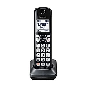 Panasonic KX-TGFA51B DECT 6.0 Handset Speakerphone Talking Caller ID Voice Paging Mute Accessory Handset for Cordless TGF540/570/TG785 Series (Renewed)