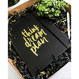 MagicWater Supply Crinkle Cut Paper Shred Filler (1 LB) for Gift Wrapping & Basket Filling - Black & Gold