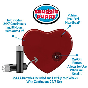 SmartPetLove Limited Edition - Original Snuggle Puppy Heartbeat Stuffed Toy for Dogs. Pet Anxiety Relief and Calming Aid, Comfort Toy for Behavioral Training in Sleeping Biscuit