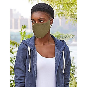 Quality Durables Unisex Adult 4-Pack Washable Reusable Face Mask, Black Camo/Black/Olive Camo/Olive, Large/X-Large