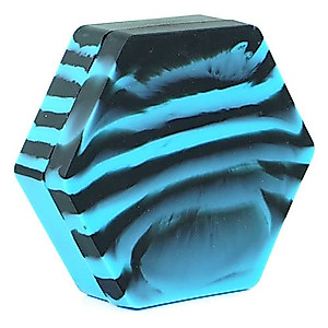 YHSWE Large Hexagon 110ml Silicone Non-stick Storage Container 1 Piece Black/Blue