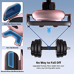Upgraded Wireless Car Charger Mount, BENBOAR 15W Fast Charging Car Phone Holder Mount, [Smile] Cute Smart Auto-Sensing Phone Holder Car Air Vent Stand for iPhone Samsung Google LG etc Smartphones,Pink