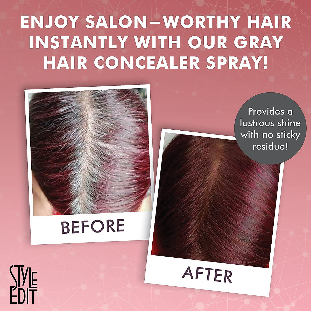 Root Touch Up Spray for Auburn Red Hair by Style Edit | Gray Hair Coverage and Temporary Auburn Red Hair Dye | 0.75 oz. Travel Size