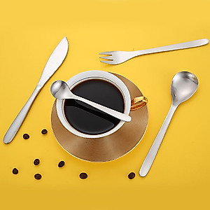 Thomaso 30 Piece Round Handle Cutlery Silverware Sets,1810 Stainless Steel Flatwares for 6,Silver Forks and Spoons Silverware Set,Unique Thicken Handle Utensil Set,Dishwasher Safe