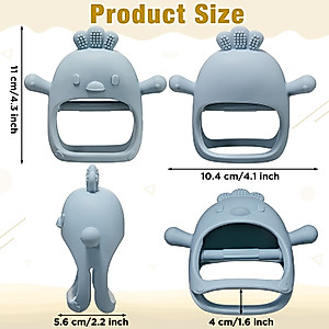 4 Packs Baby Teething Toy Silicone Teething Toys for Babies 0-6 Months Anti Dropping Wrist Hand Teethers Mitten Chick Baby Chew for Sucking Needs