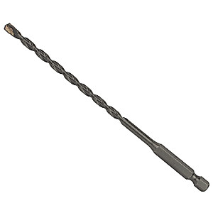 Sabre Tools 3/16 Inch x 6 Inch Masonry Drill Bit, Carbide Tipped 5-Pack for Concrete, Brick, Stone, 1/4” Hex Shank, Impact Performance (3/16” x 6”, 5)