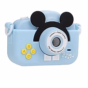 01 02 015 Kids Cartoon Camera Toy, ABS Kids Photo Video Camera 2 Inch Screen for Gifts(Sky Blue)