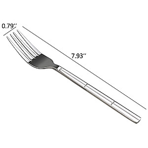 Lesbin 12-Piece Stainless Steel Dinner Forks, 7.97-Inch