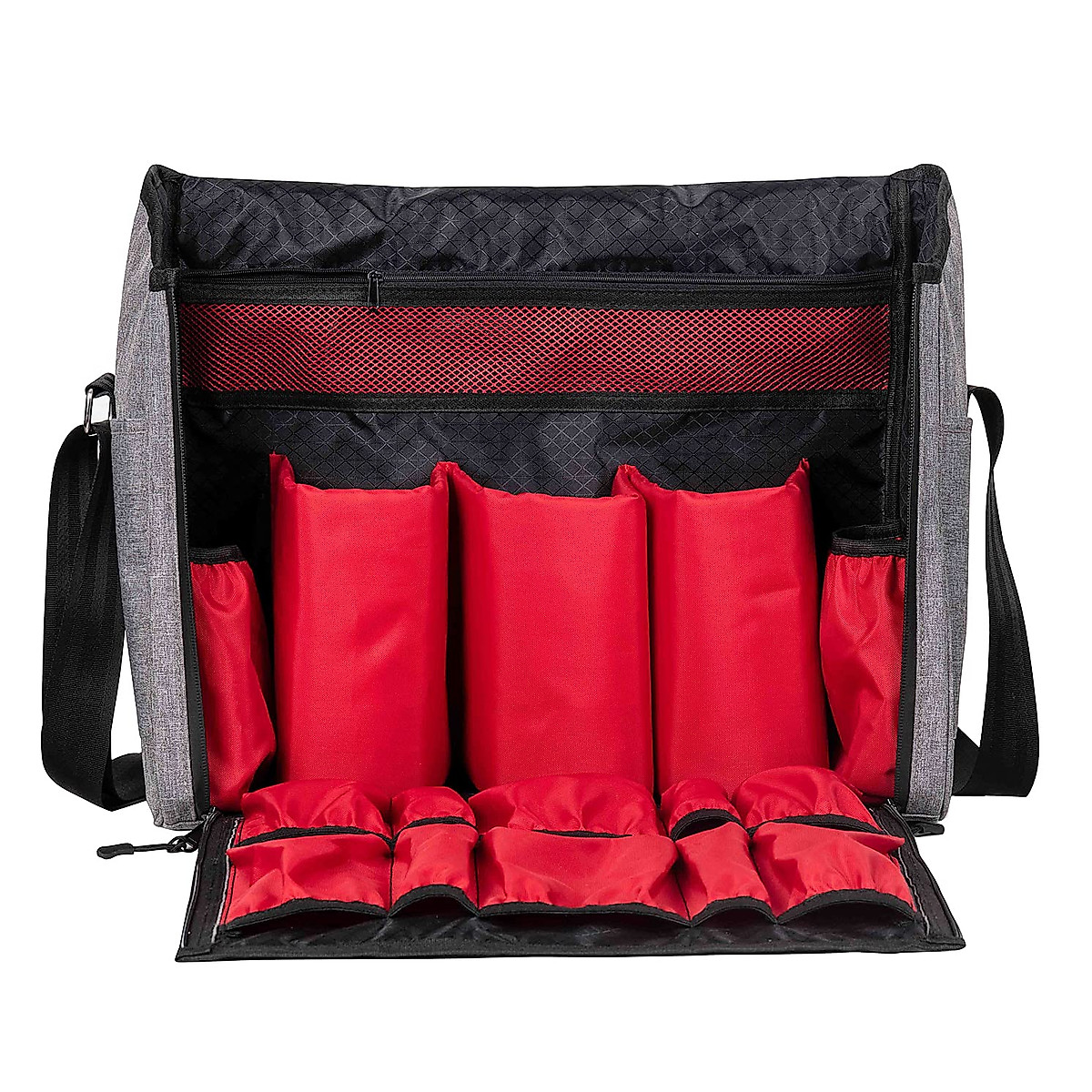 Jillmo Travel Bartender Bag, 16 inch Portable Cocktail Shaker Set Bag-Grey (Bag Only)