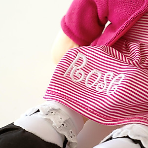 Let's Make Memories Personalized Rag Doll - Soft Doll for Kids - Dark Brown Hair - Disco