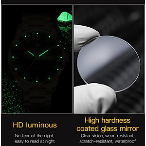 OLEVS Mens Watches Diamond Luxury Business Dress White Wrist Watch Quartz Stainless Steel Day Date Waterproof Luminous