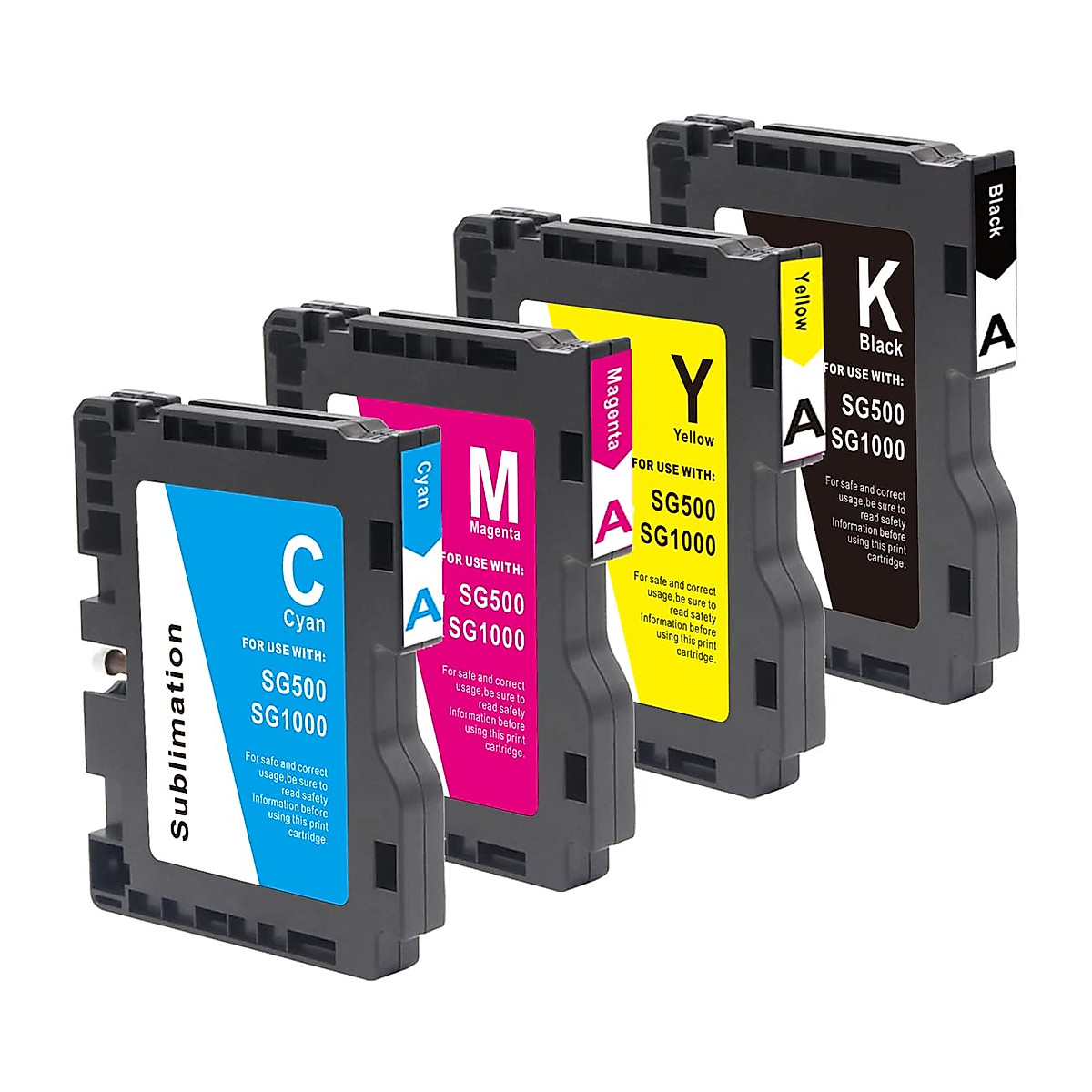 Primer Ink A Series Sublimation Ink Cartridge Compatible for Sawgrass Virtuoso SG500 SG1000 Printer (1*Black, 1*Cyan, 1*Magenta, 1*Yellow, 4-Pack)