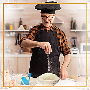 Bread Banneton Proofing Basket Set | 9” & 10” Round Baking Bowl Kit for Sourdough | Includes Dough Scraper, Bread Lame, Brotform Cloth Liner, Basting Brush (Blue)