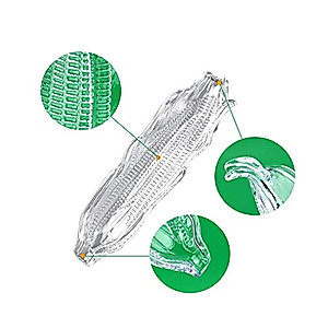 4 Pieces Corn Trays Sets Plastic Corn Dishes Service Tray Transparent Cob Dinnerware Corn Cob Holders for Butter Corn
