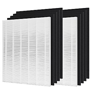 D480 True HEPA Replacement Filter D4, Compatible with D480 Air Purifier, Compare to D4 Filter, 2 H13 Grade True HEPA and 8 Activated Carbon Filters, Item Number 1712-0100-00