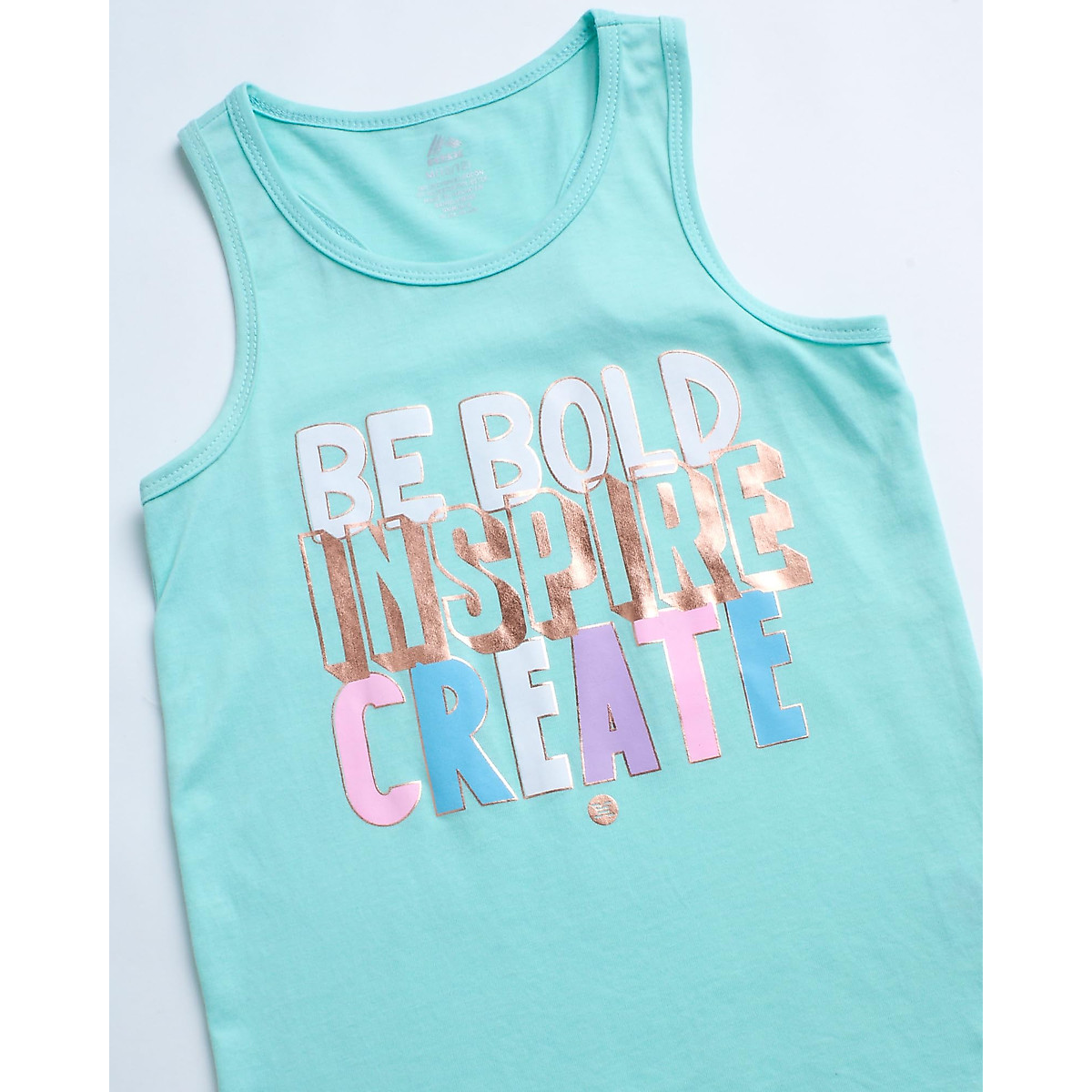 RBX Girls' Active Pants Set - 3 Piece Fleece Hoodie, Tank Top, and Leggings (Size: 7-16), Size 7-8, Minty Green Swirl