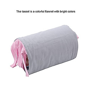 Hamster Tunnel, Hamster Tassel Tunnel Nesting Detachable Hideout Tube House for Guinea Pig Rabbit Small Animal(Pink)